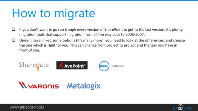 Legacy SharePoint Platform Migrations (2003/2007) | PPT