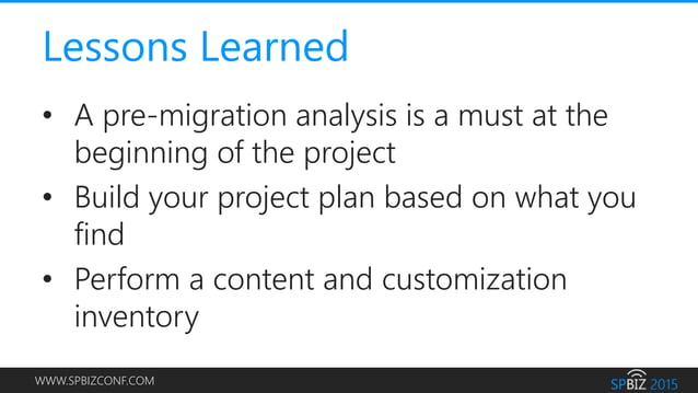 Legacy SharePoint Platform Migrations (2003/2007) | PPT