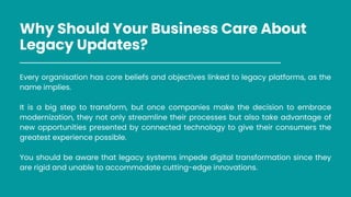 Legacy Platform Transformation | PDF