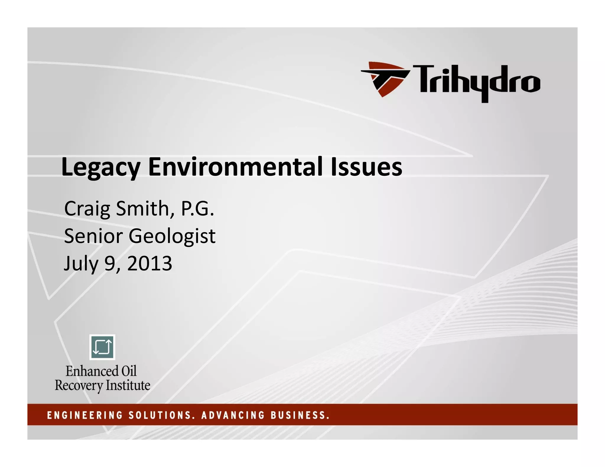 Legacy Environmental Issues | PPT