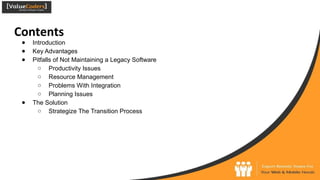 Legacy Software Maintenance And Management | PPT