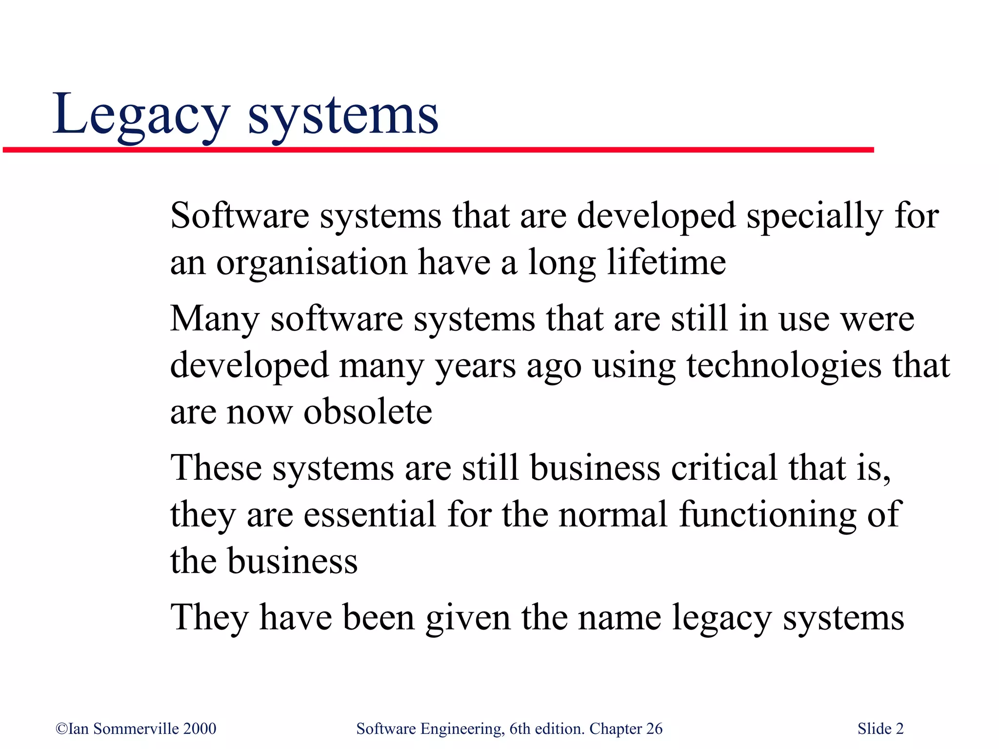 Legacy system. | PPT