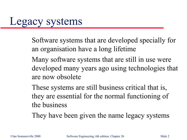 Legacy system. | PPT | Databases | Computer Software and Applications