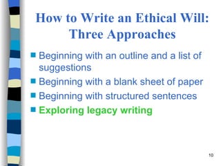 Legacy Writing | PPT