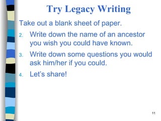 Legacy Writing | PPT