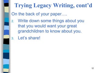 Legacy Writing | PPT