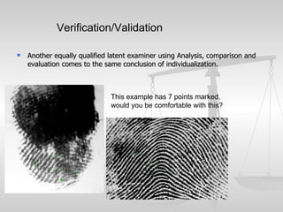 Latent Fingerprint Individualization | PPT