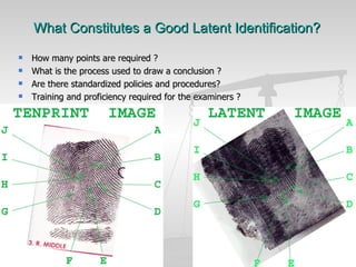 Latent Fingerprint Individualization | PPT