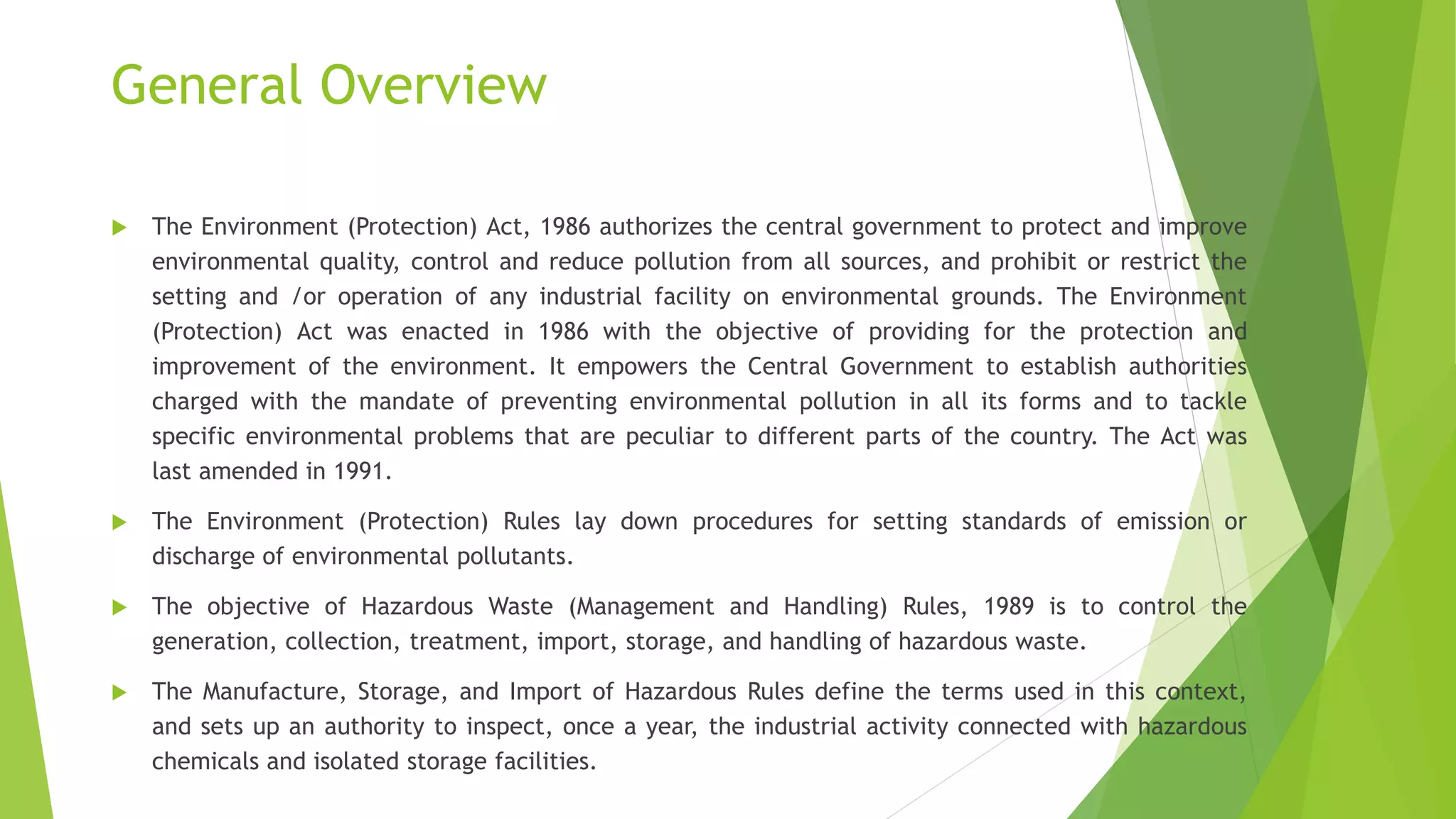 Environment Protection Act | PPTX