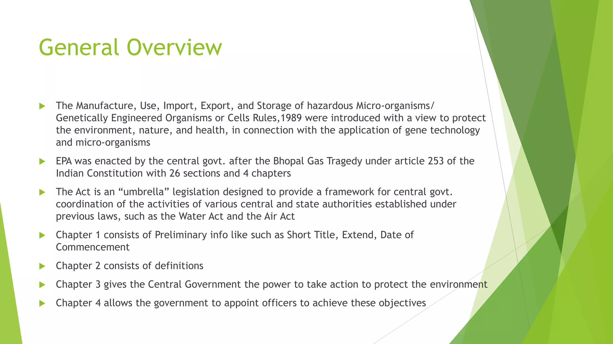 Environment Protection Act | PPTX