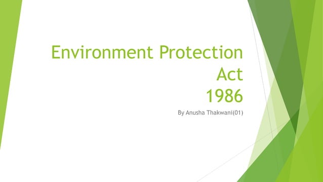 Environment Protection Act | PPT
