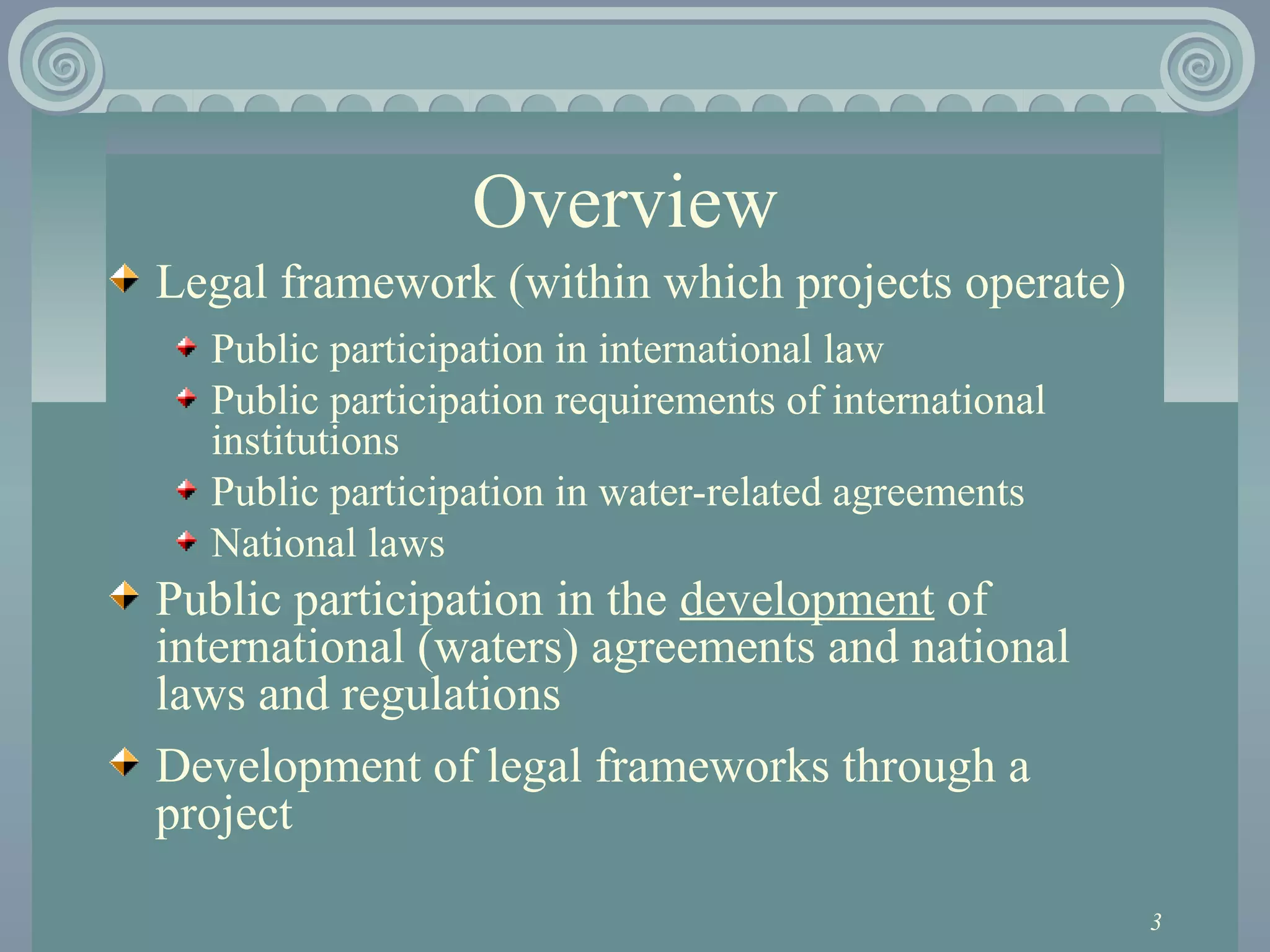 Legal Frameworks for Public and Stakeholder Engagement (Bruch) | PPT