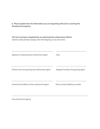 Apple Legal process guidelines US | PDF