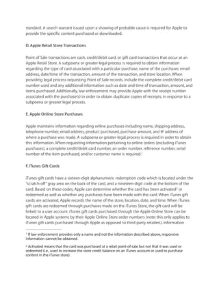 Apple Legal process guidelines US | PDF