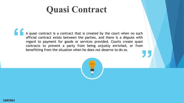 CONTINGENCY AND QUASI CONTRACT | PPT