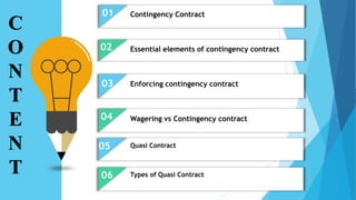 CONTINGENCY AND QUASI CONTRACT | PPT