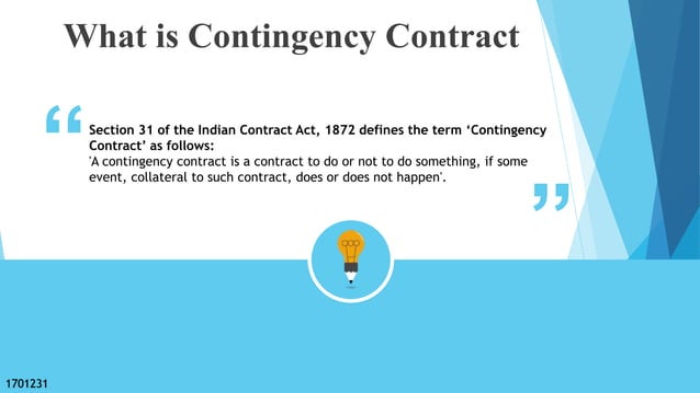 CONTINGENCY AND QUASI CONTRACT | PPT