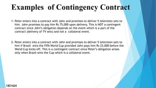 CONTINGENCY AND QUASI CONTRACT | PPT