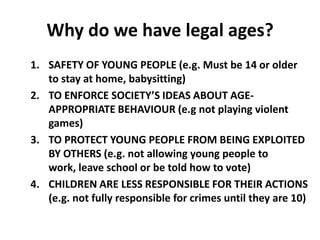 Legal ages ppt | PPTX