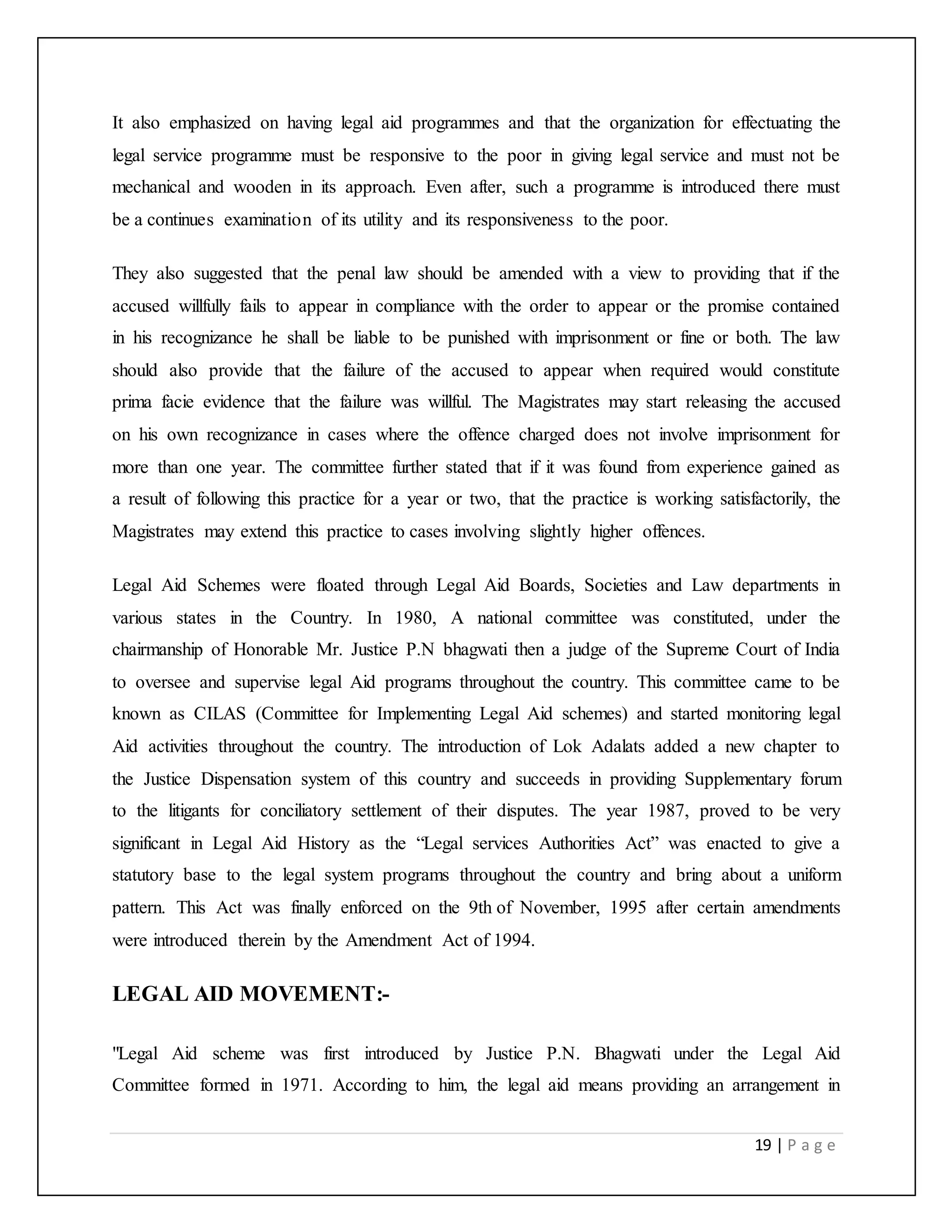 Legal aid in india | DOCX