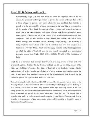 Legal aid in india | DOCX