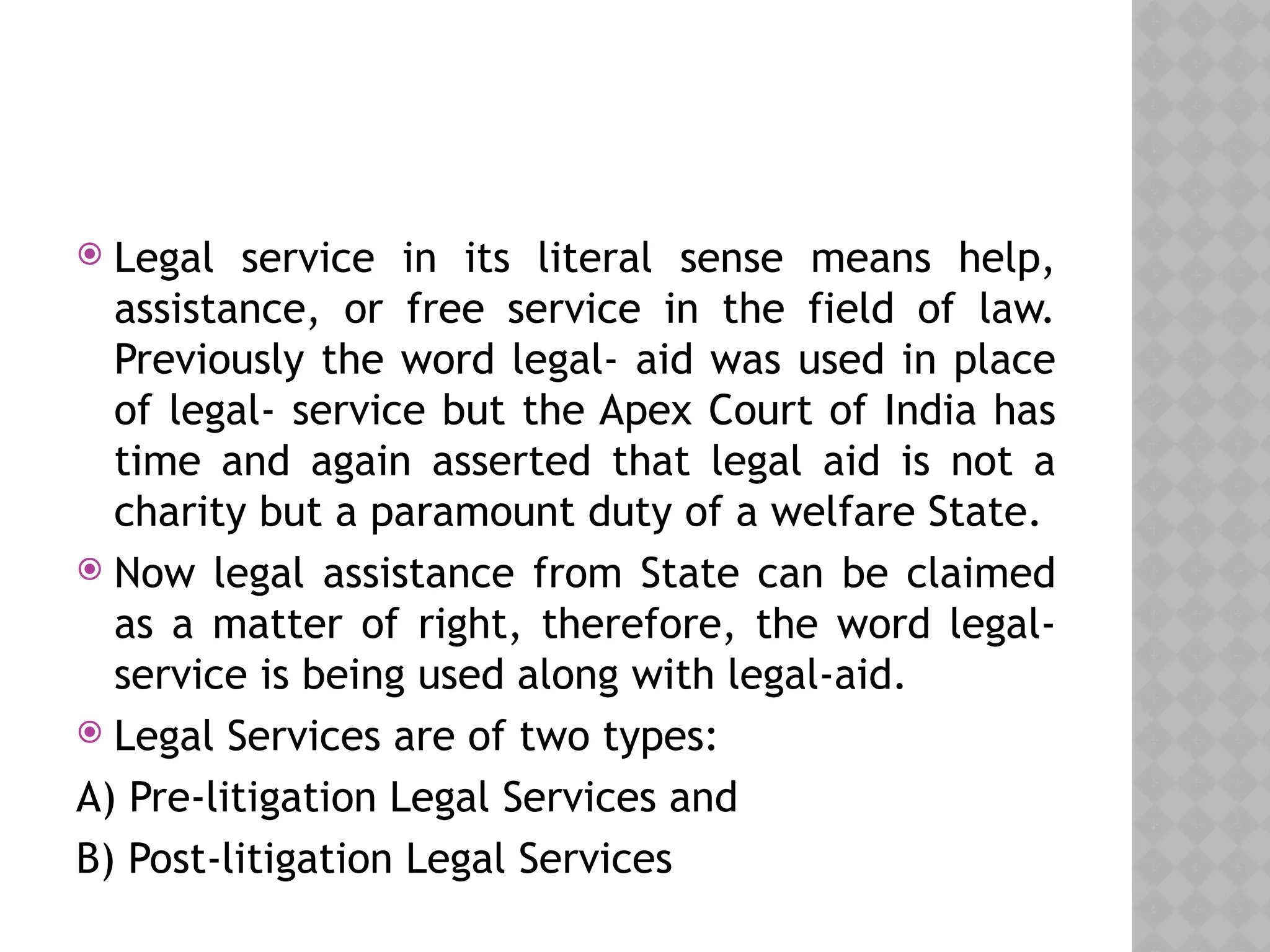 LEGAL AID IN INDIA . ARTICLE 39A OF THE INDIAN CONSTITUTION | PPTX