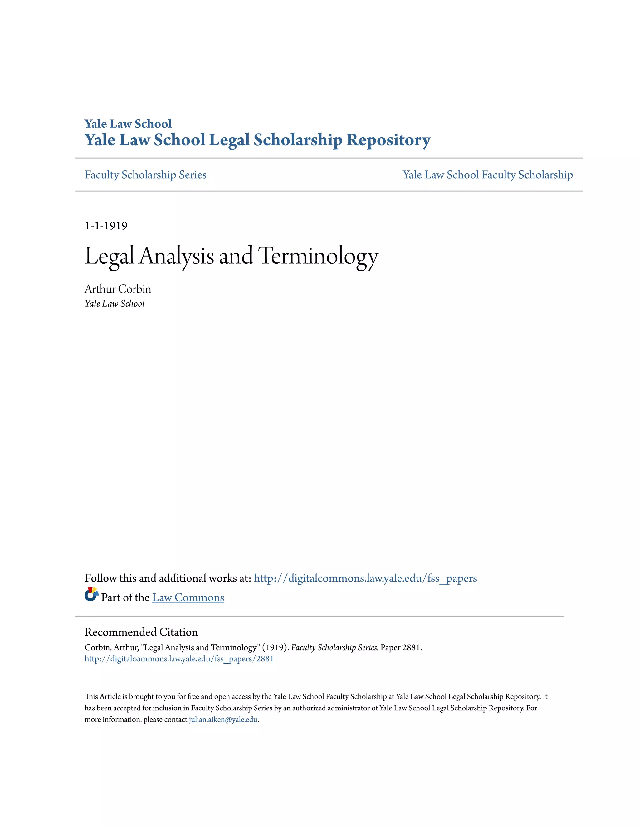 Legal analysis and terminology | PDF