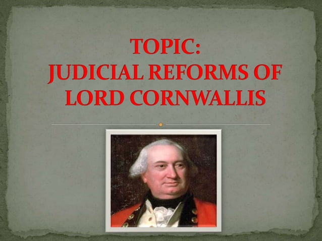 reforms of governor-general lord Cornwallis | PPT