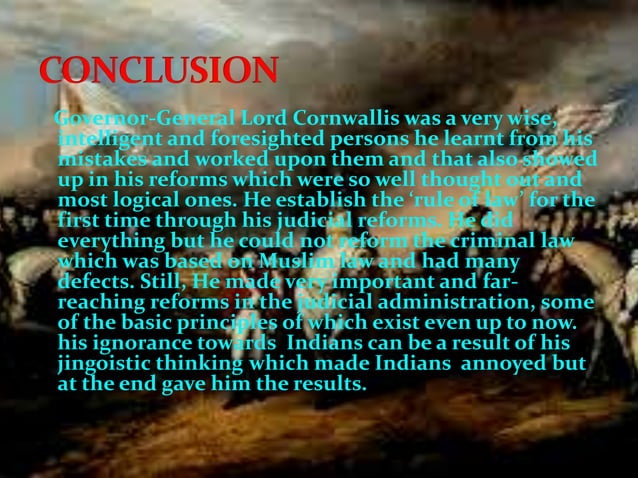 reforms of governor-general lord Cornwallis | PPT