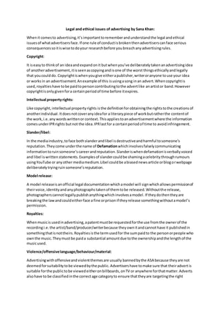 Legal and ethical issues of advertising | DOCX