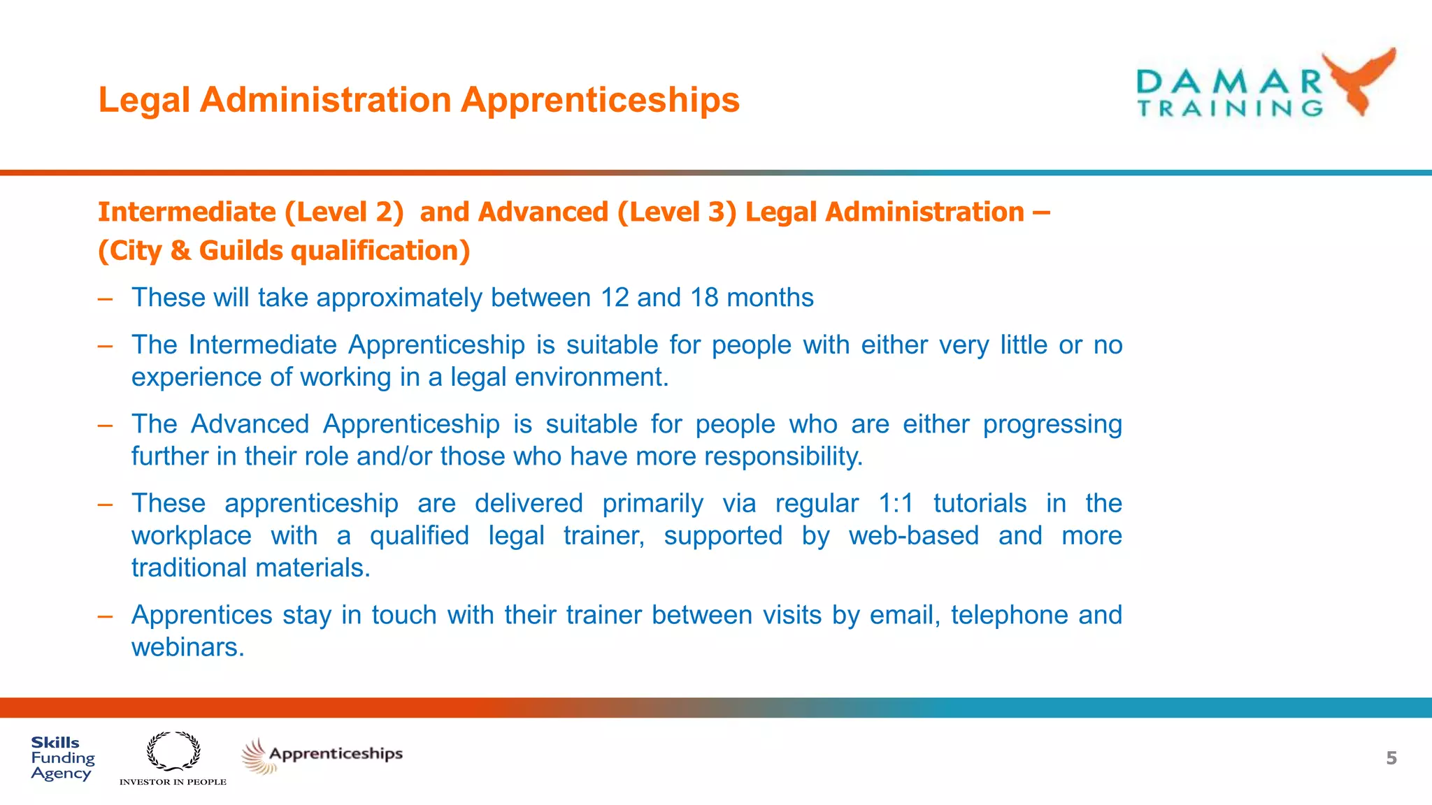 All about Damar's legal apprenticeships | PPTX