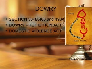 Legal aspect against dowry system | PPT | Marriage and Civil Unions | Family and Relationships