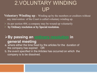 winding up of company | PPTX