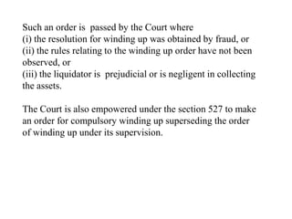 winding up of company | PPTX