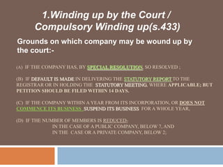 winding up of company | PPTX