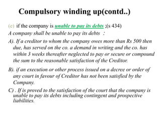 winding up of company | PPTX