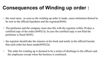 winding up of company | PPTX