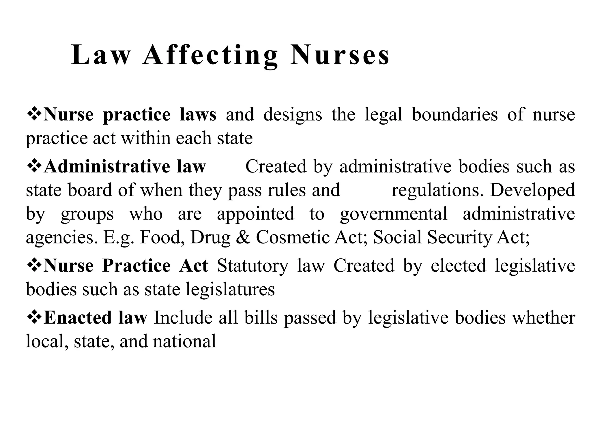 Legal aspects in nursing | PPTX