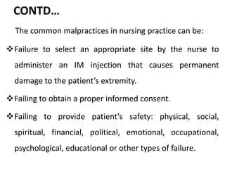 Legal aspects and issues in nursing | PPTX