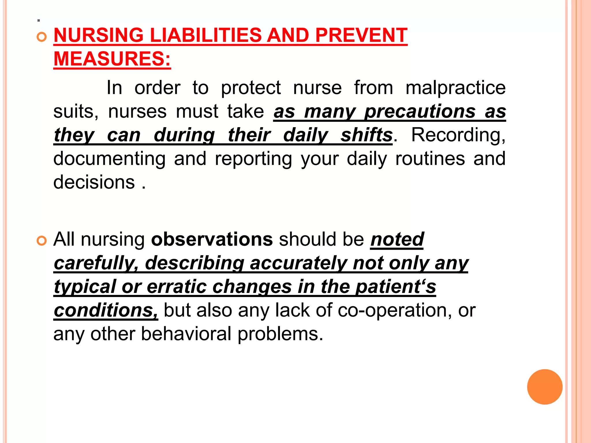Legal aspects in nursing | PPTX