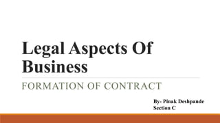 Formation of Contract | PPTX