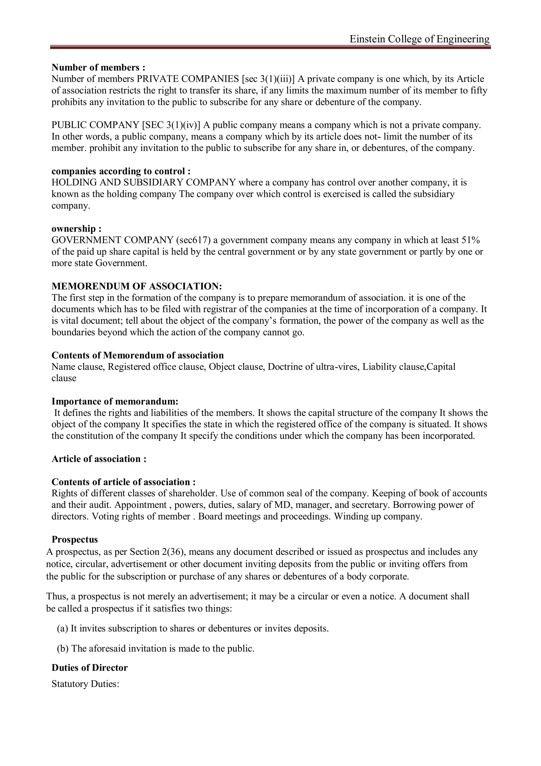 Legal aspects of business master notes | PDF