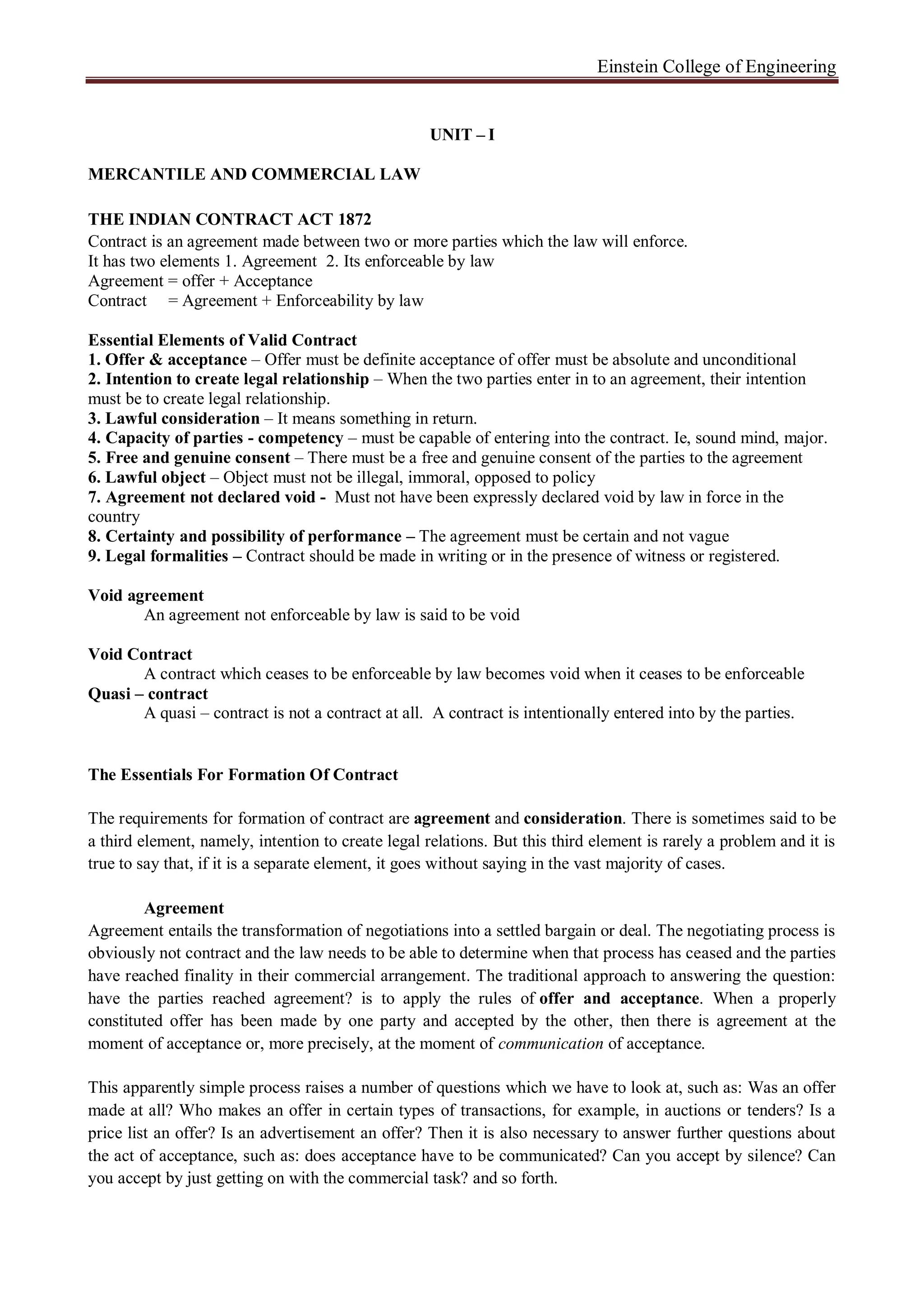 Legal aspects of business master notes | PDF