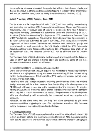 Legal aspects of mergers and acquisition | DOCX