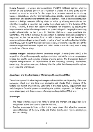 Legal aspects of mergers and acquisition | DOCX