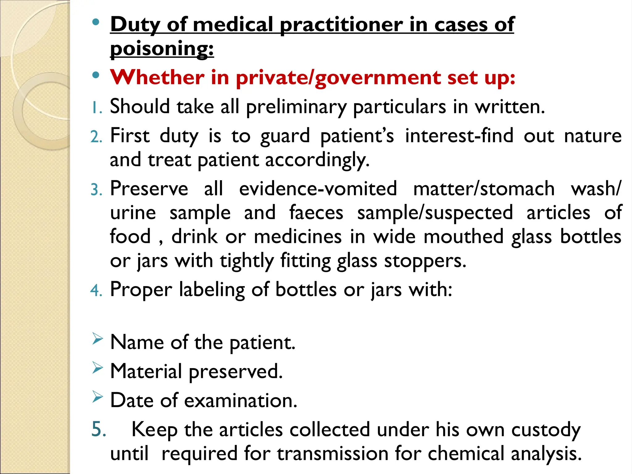 LEGAL ASPECTS OF POISONING cases in India | PPT