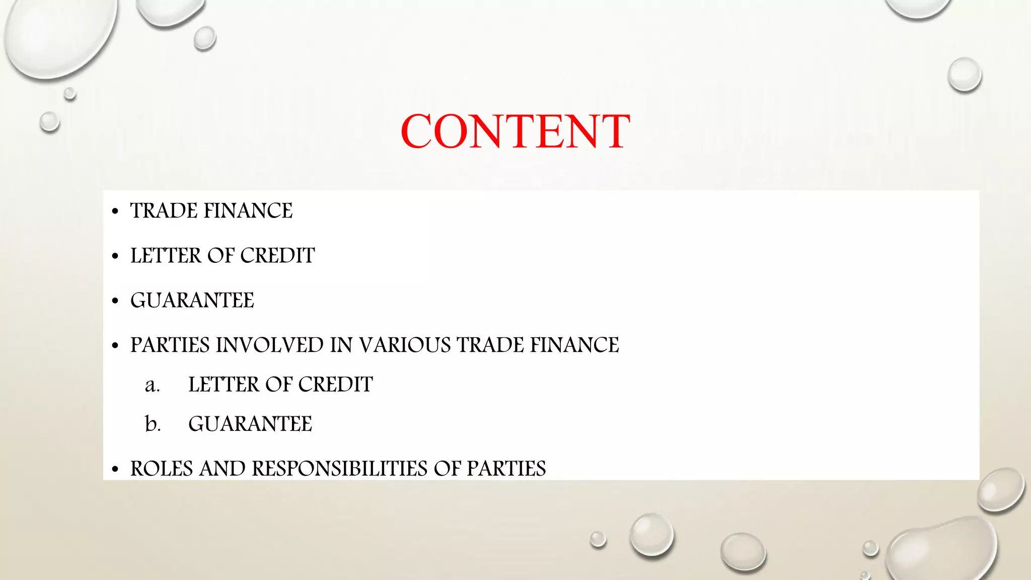 Legal aspects of trade finance | PPTX