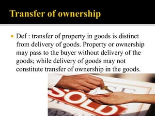 Legal aspects (transfer of ownership) | PPT