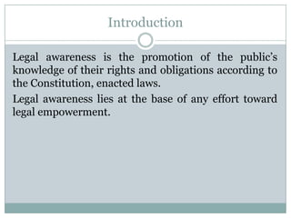 Legal awareness | PPTX