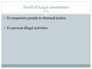 Legal awareness | PPTX